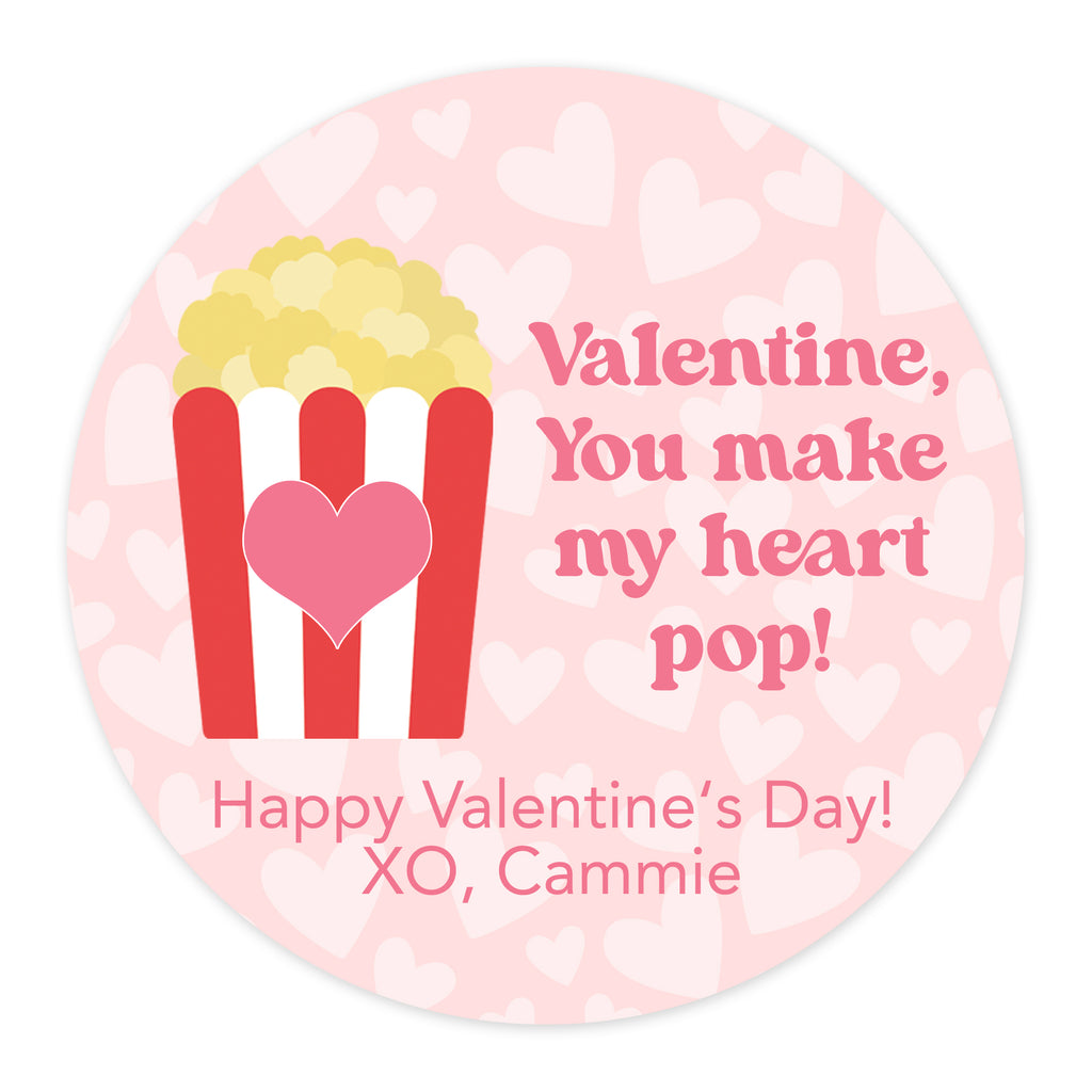 You Make My Heart Pop Valentine Stickers – Chicfetti