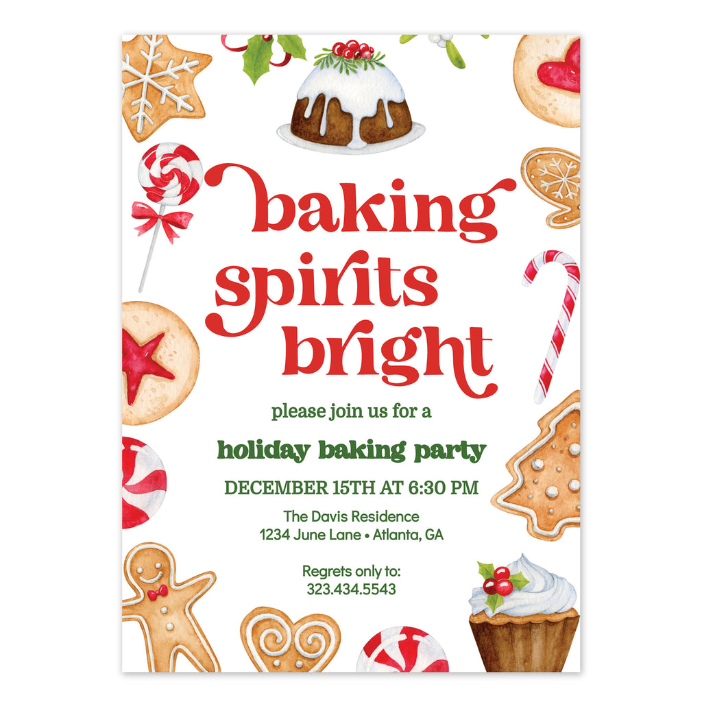 Baking Spirits Bright Printable Invitation – Chicfetti