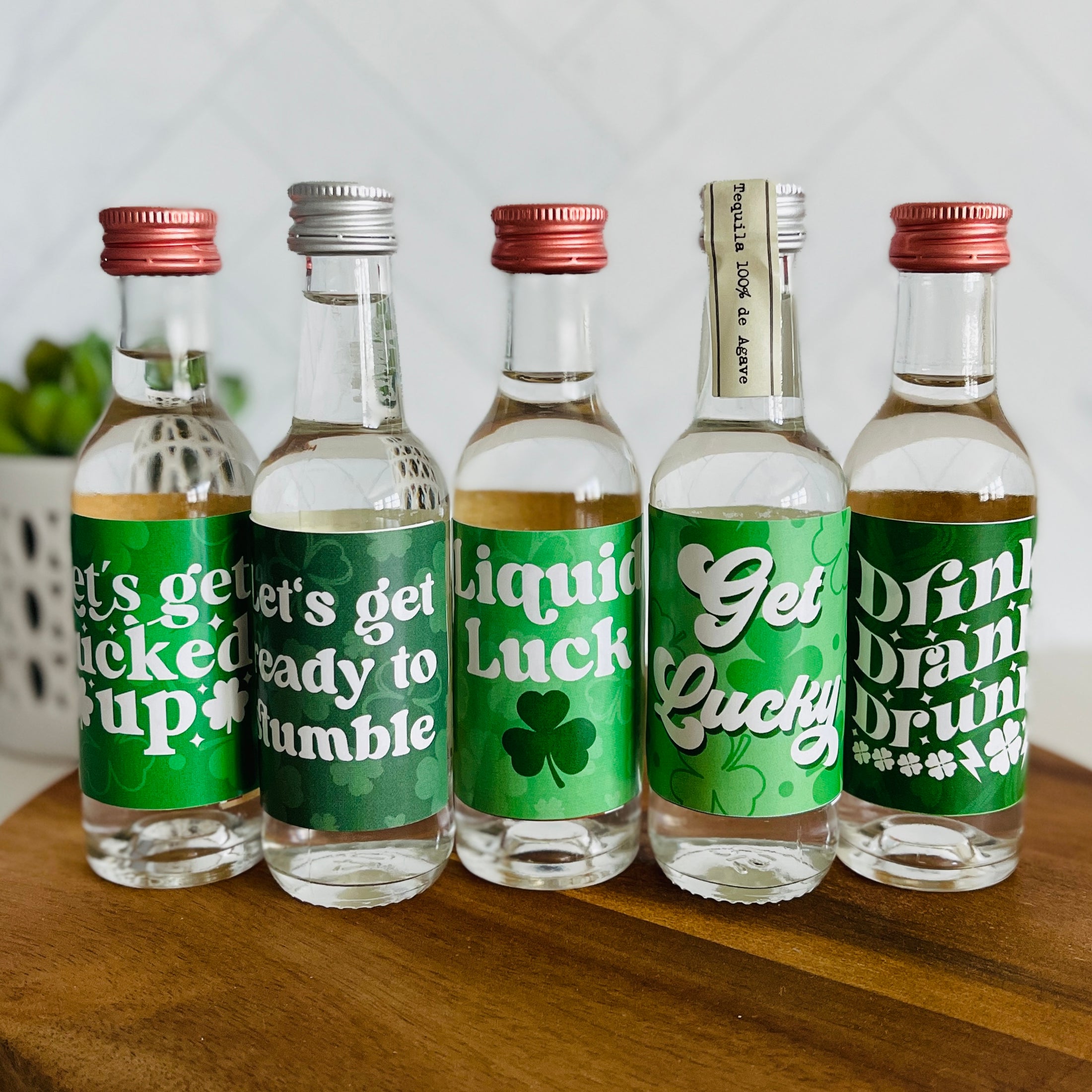 St. Patrick's Day Mini Liquor Bottle Labels – Chicfetti