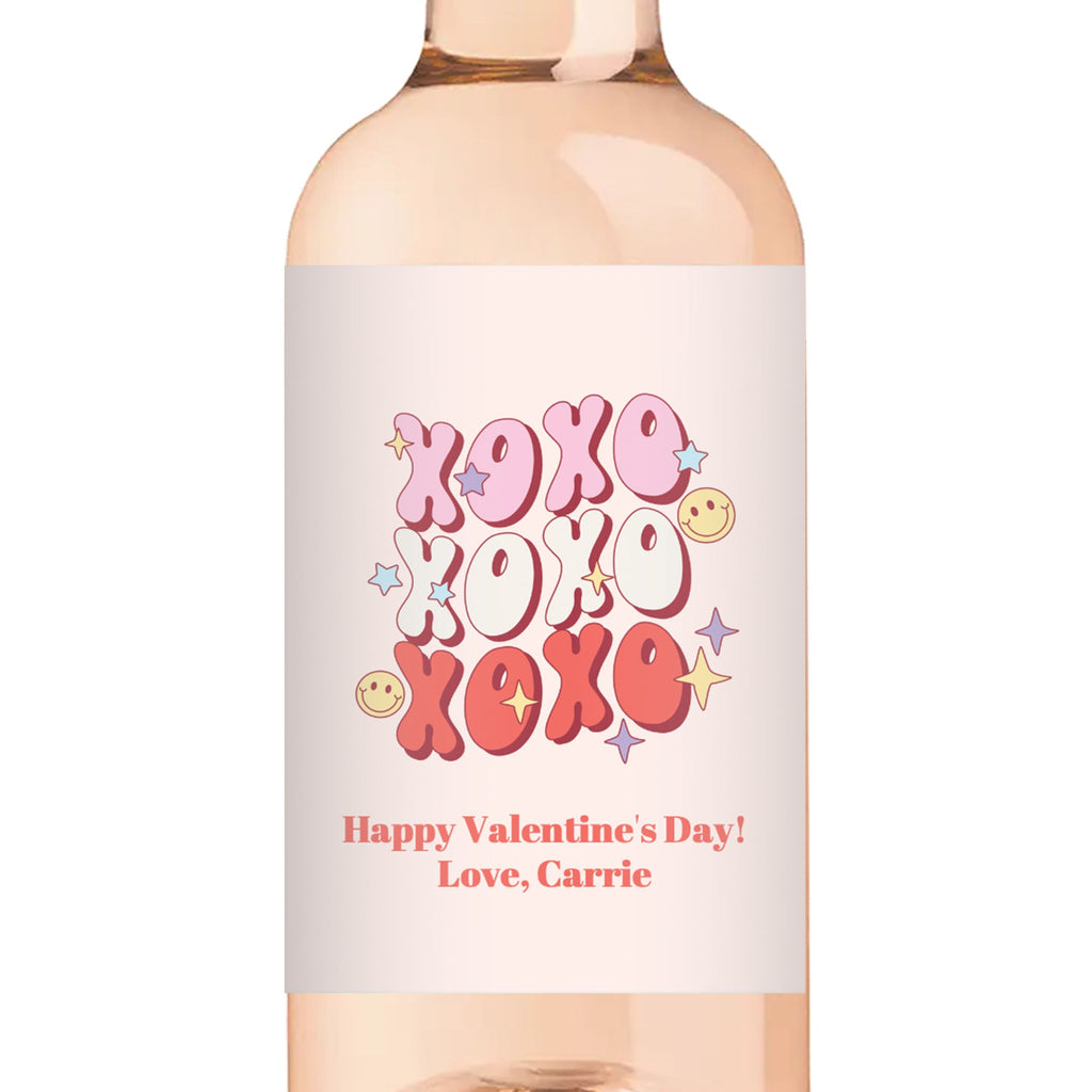 XOXO Retro Valentine Wine Labels – Chicfetti