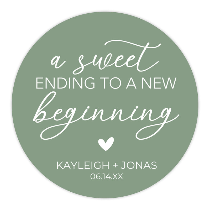A Sweet Ending to a New Beginning Stickers – Chicfetti