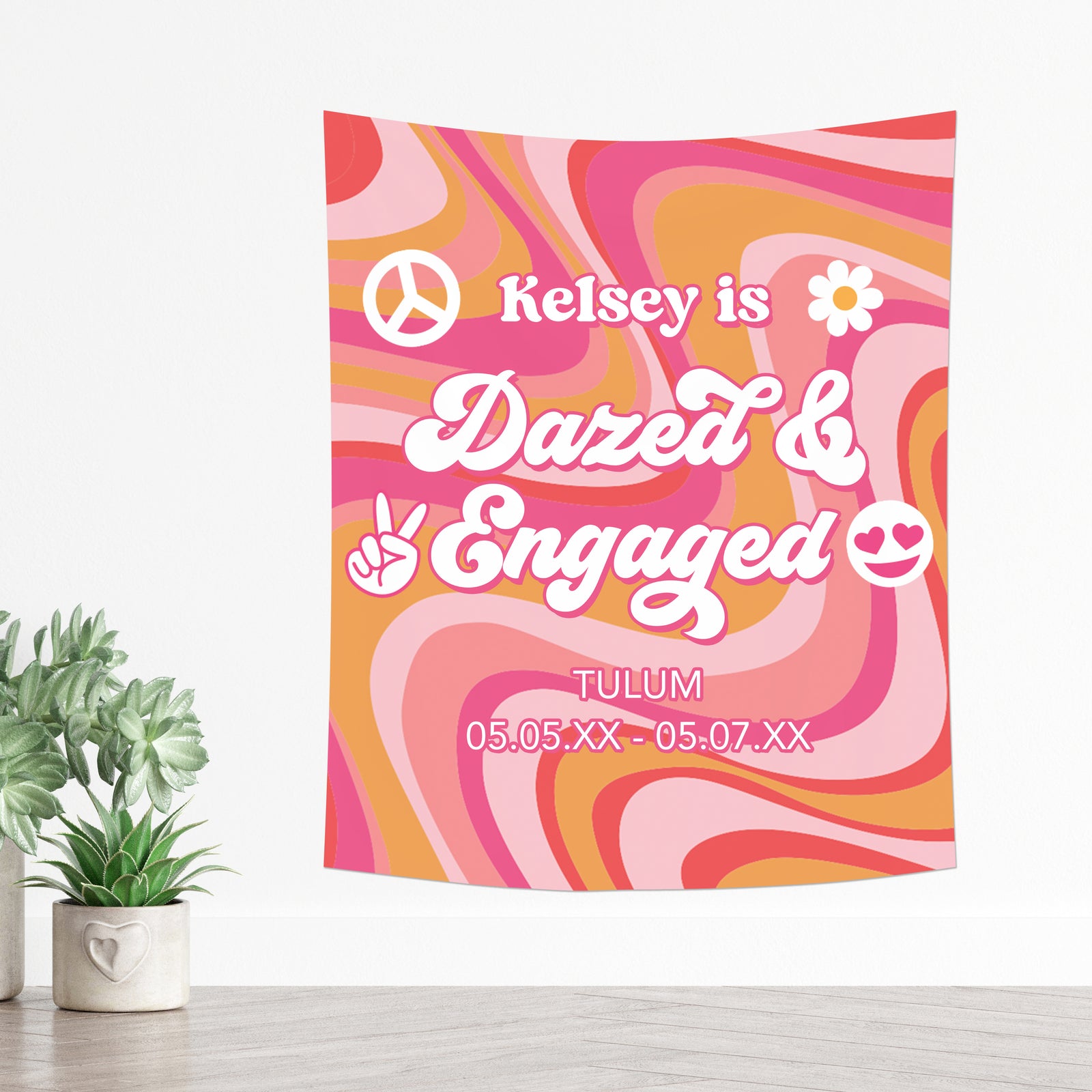 Dazed and Engaged Personalized Backdrop – Chicfetti