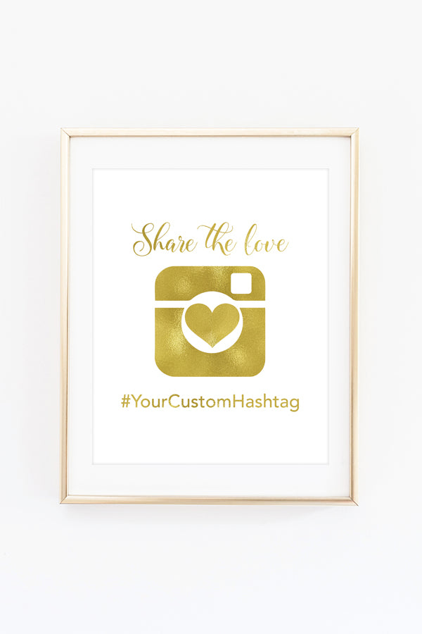 Camera Hashtag Sign – Chicfetti