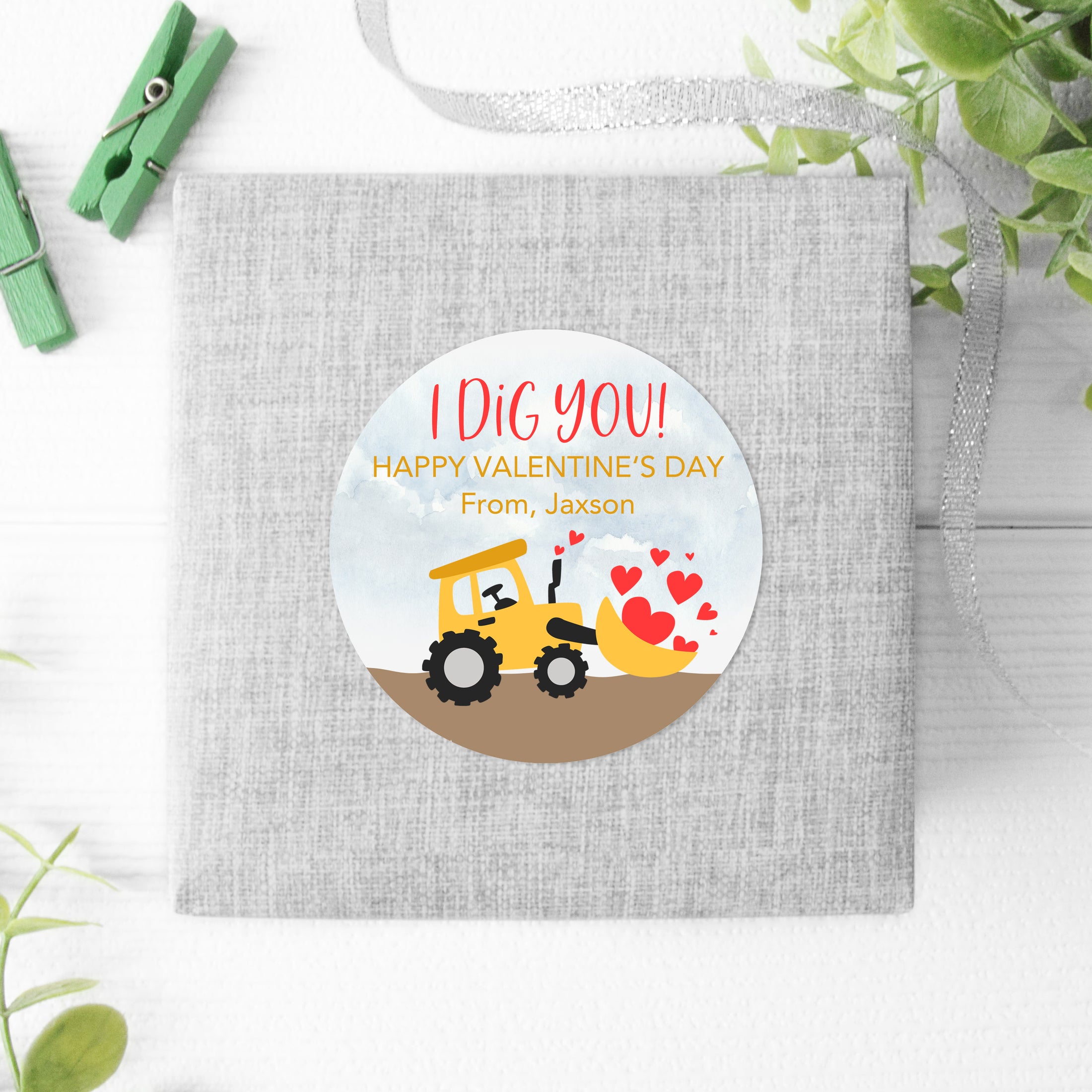 I Dig You Valentine Stickers – Chicfetti