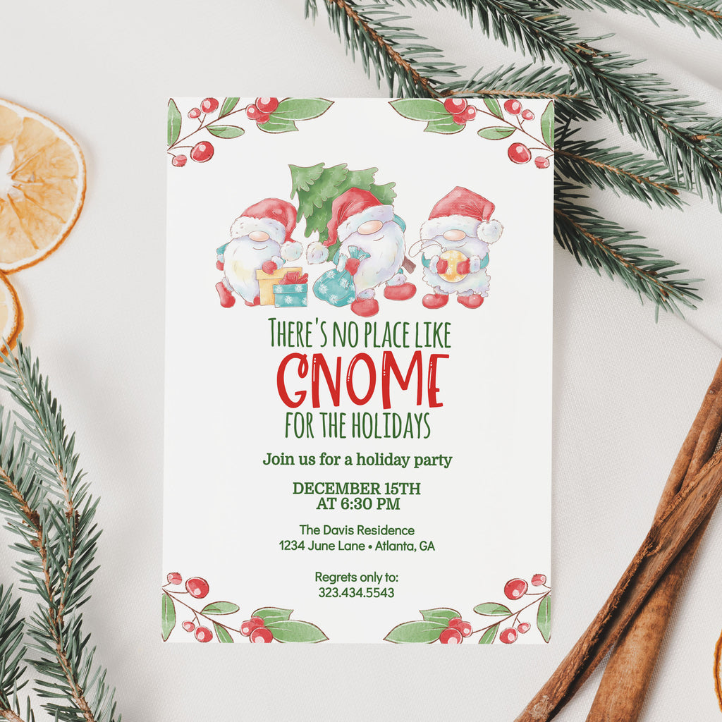 No Place Like Gnome Invitations – Chicfetti