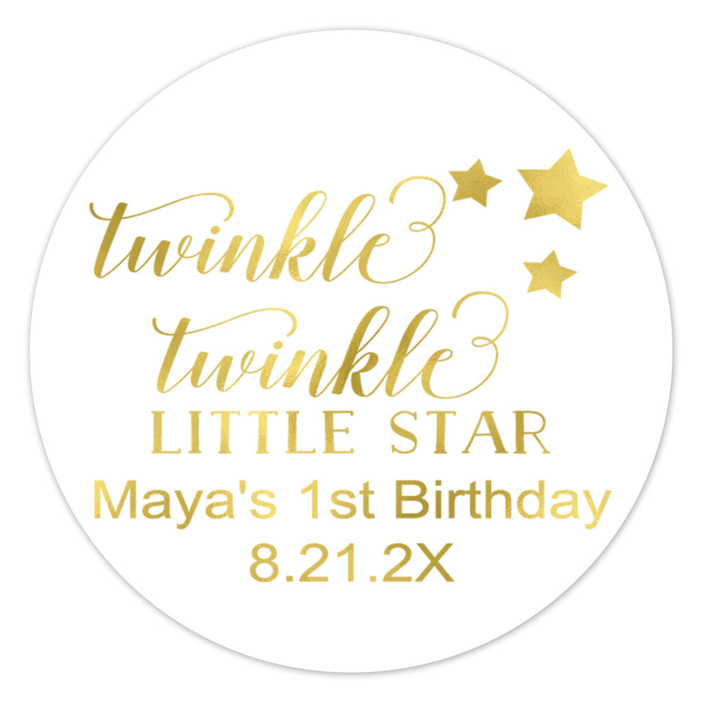 Twinkle Twinkle Little Star Foil Favor Stickers – Chicfetti