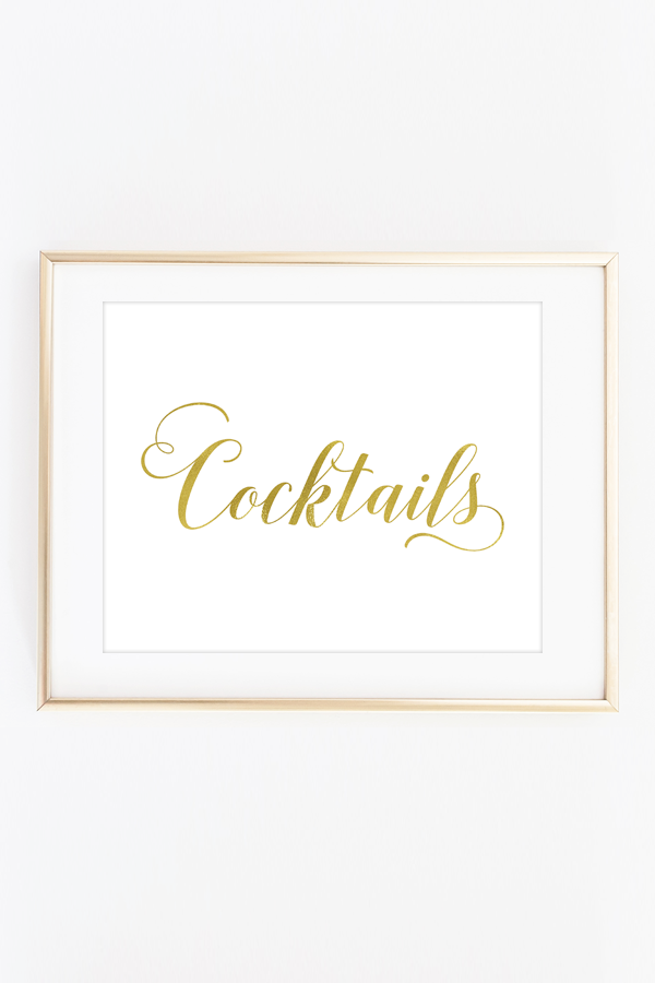 Cocktails Sign – Chicfetti